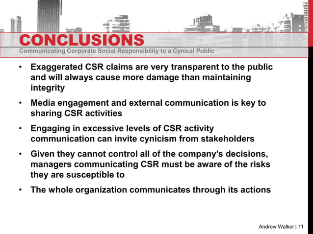 Communicating CSR - Andrew Walker | PPT