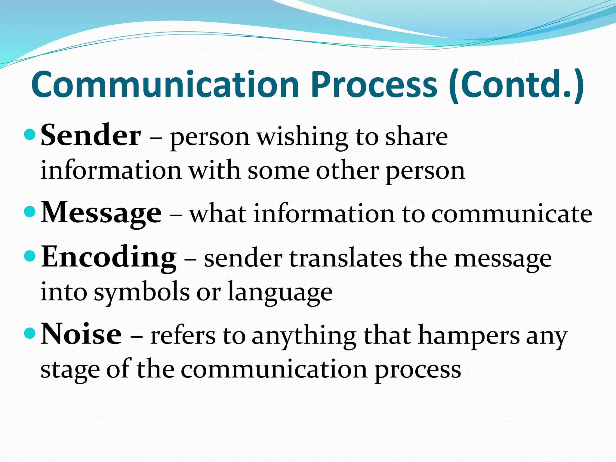 Communicating Effectively in Organizations - Communication Process ...