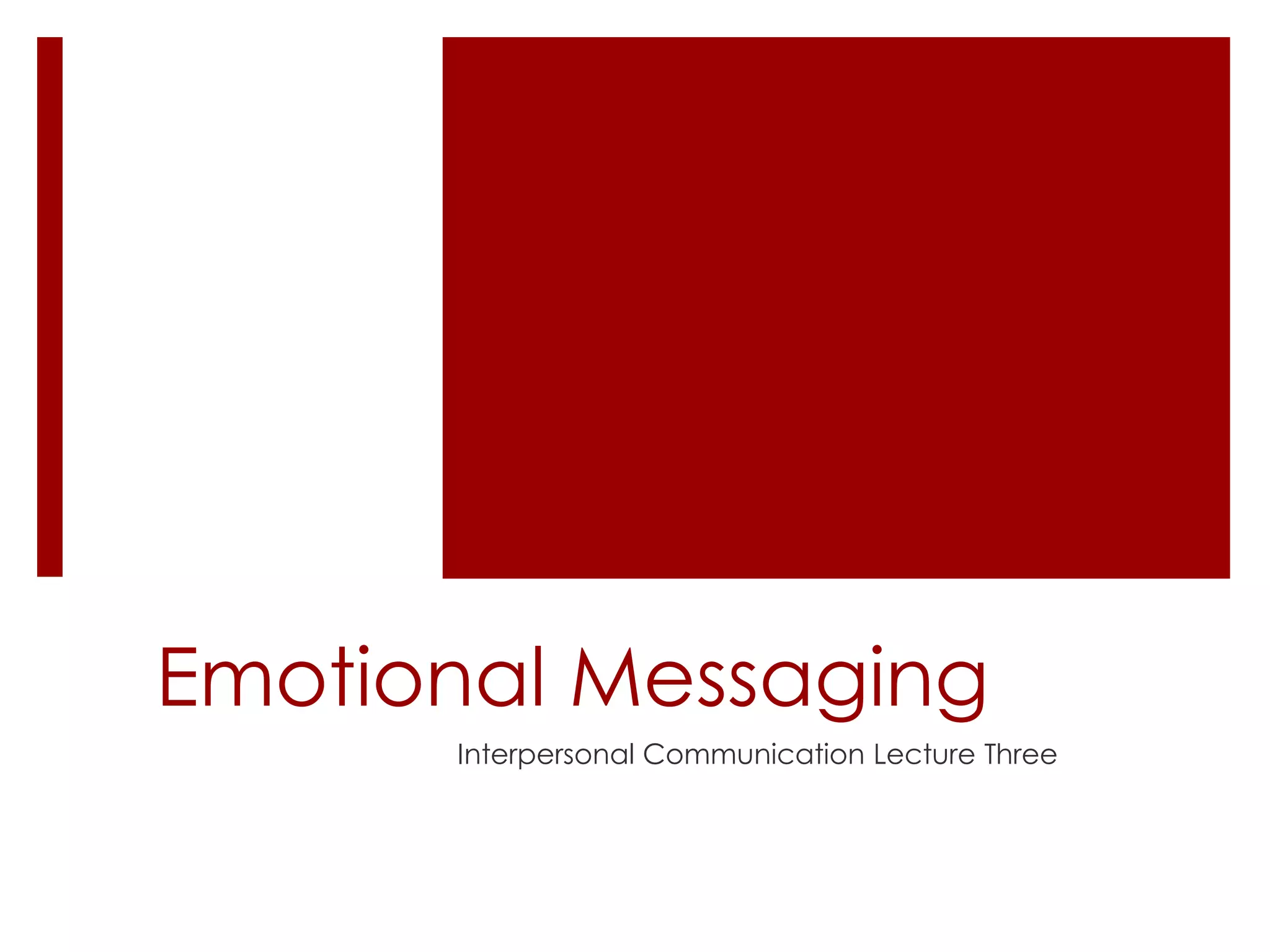 Communicating emotions | PPTX