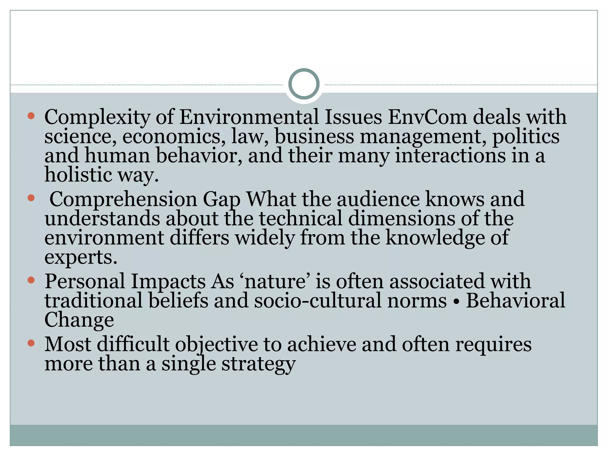Communicating environment | PPS