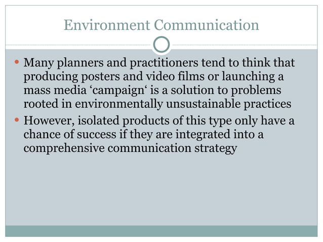 Communicating environment | PPT