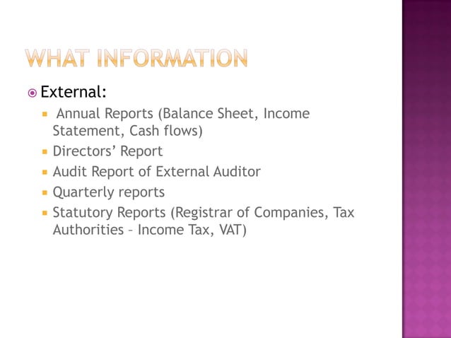 Communicating financial information | PPT