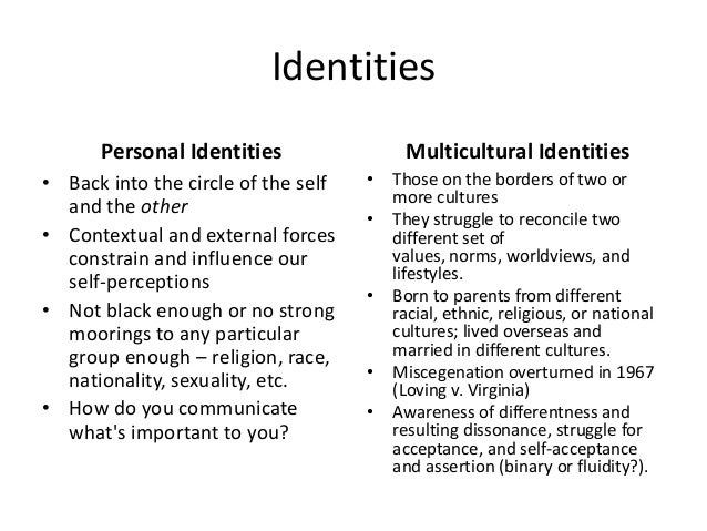 Communicating identities 3