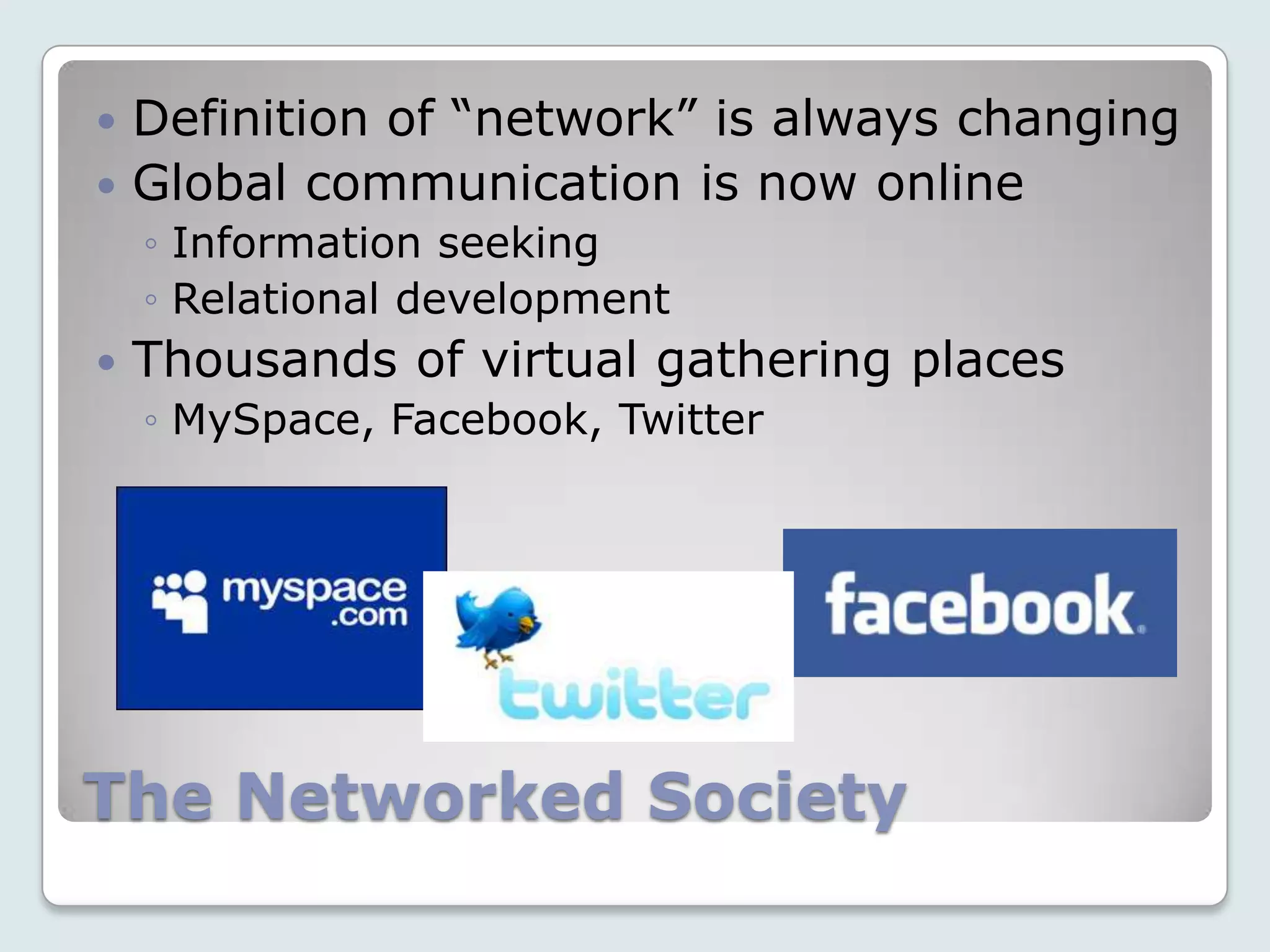 Communicating in Networks | PPT