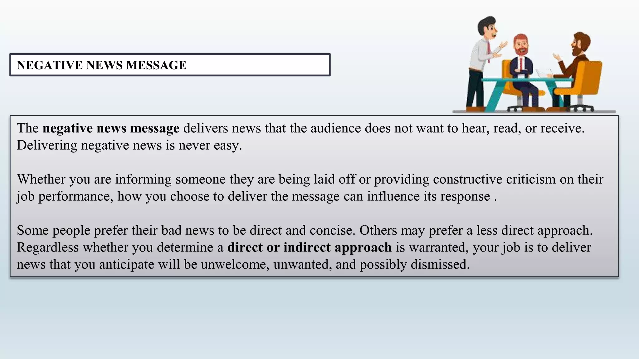 Communicating negative news | PPTX