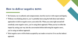 communicating negative news | PPT