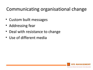 Communicating Organisational Change | PPT