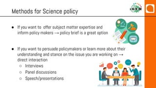 Communicating Science to policy makers.pptx