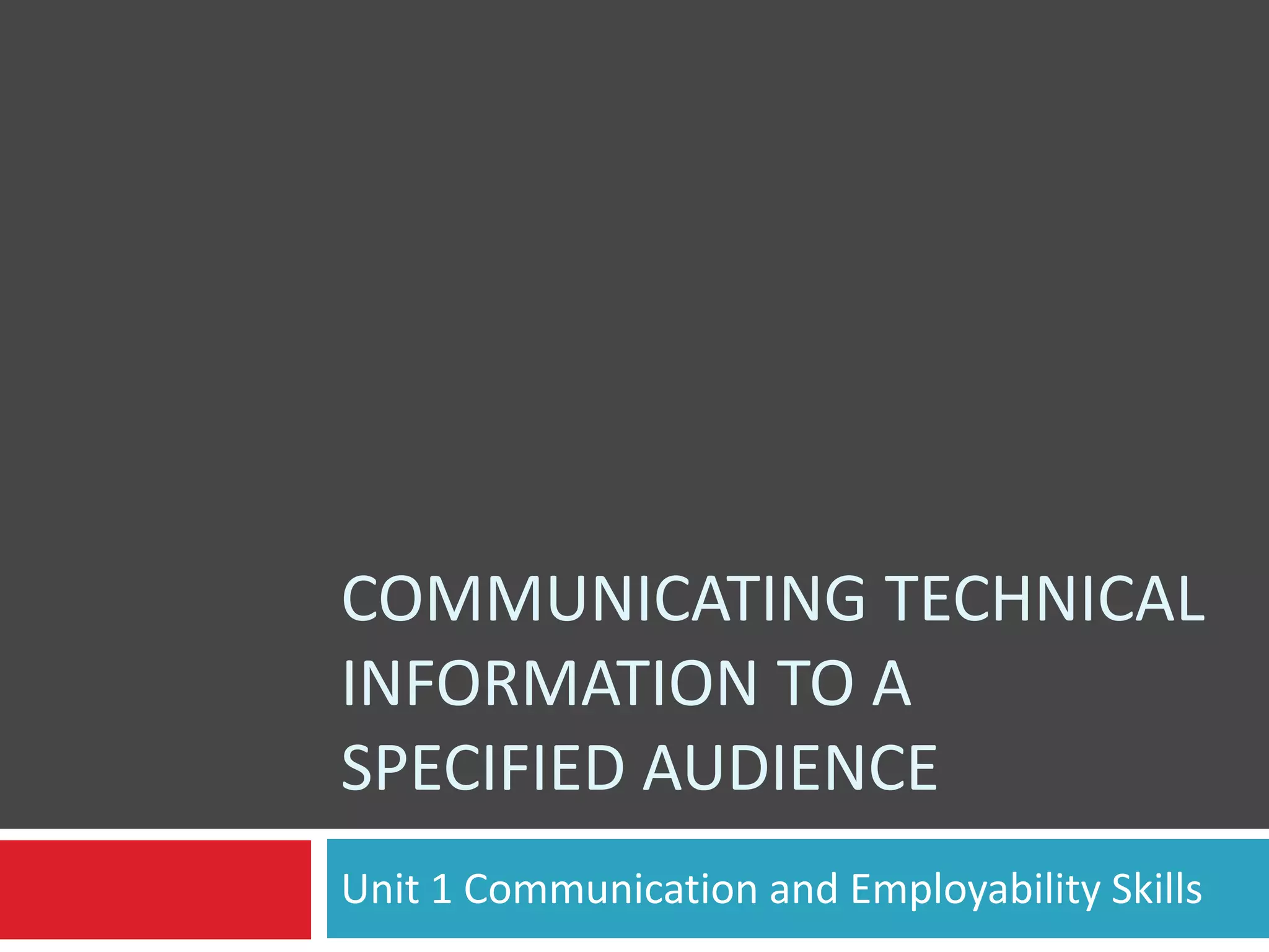 Communicating technical information | PPTX