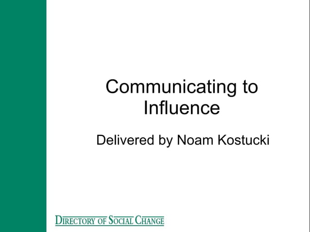 Communicating To Influence | PPT