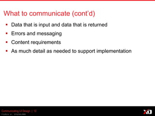 Effectively communicating user interface and interaction design | PPT