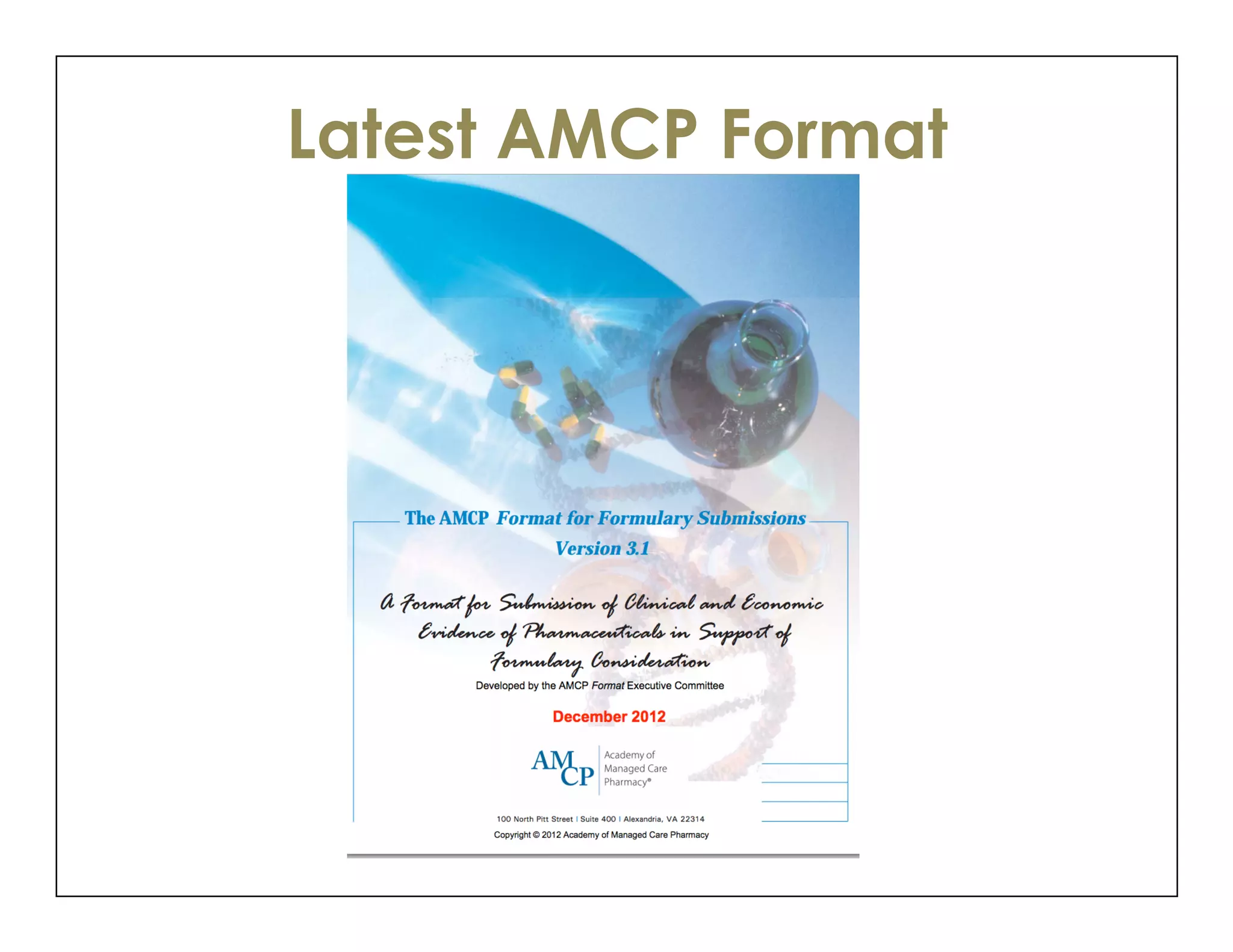 Communicating Value Using AMCP Dossier: By NOVEL Health Strategies | PDF