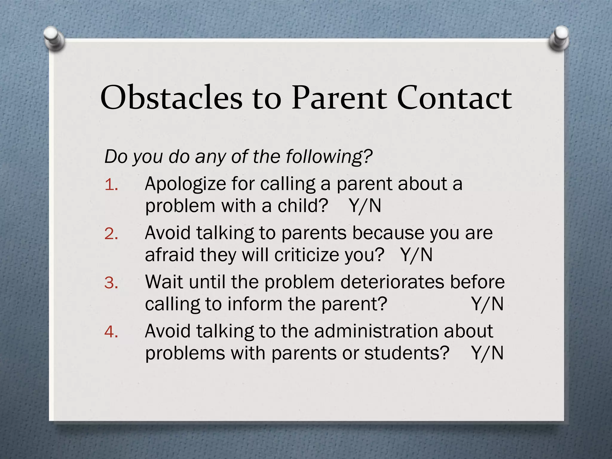 Communicating with parents | PPT
