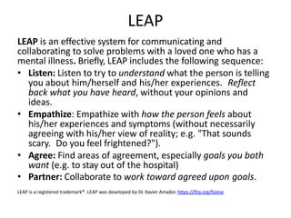 Communicating with a Person with Mental Illness | PDF