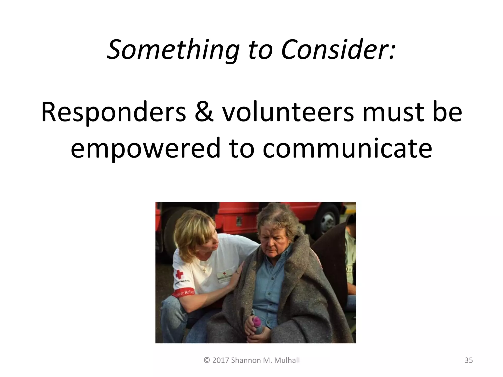 Communicating with persons with disabilities during disaster (Shannon ...