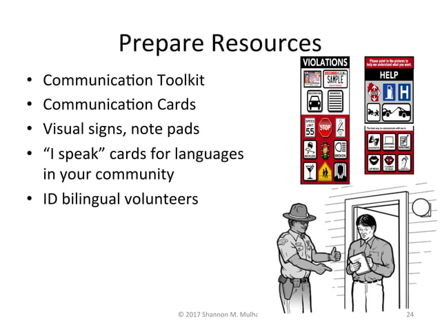 Communicating with persons with disabilities during disaster (Shannon ...