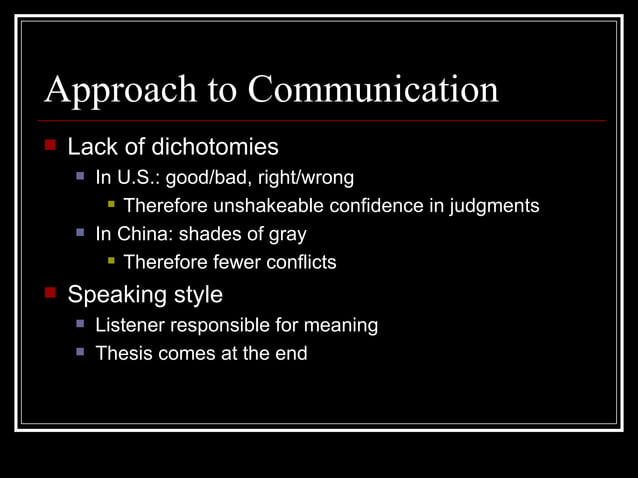 Communicating with the chinese | PPT