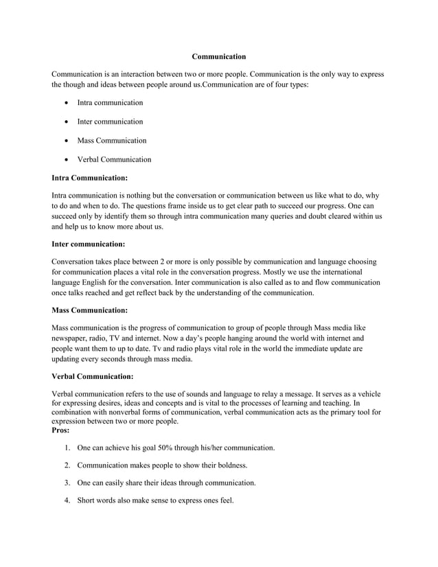 Types of Communication | PDF