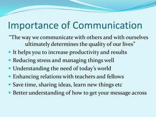 Workshop: Communication Skills | PPTX