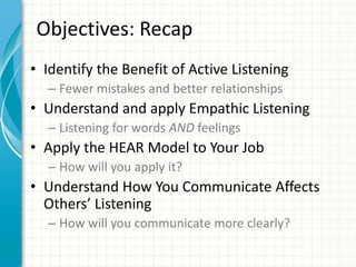 Communication: Listening | PPTX