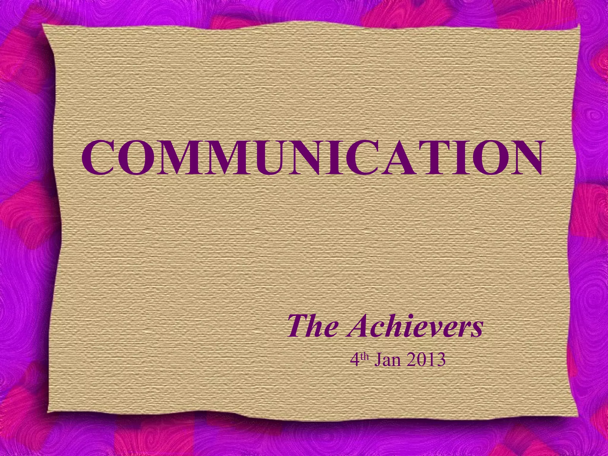 Communication | PPT