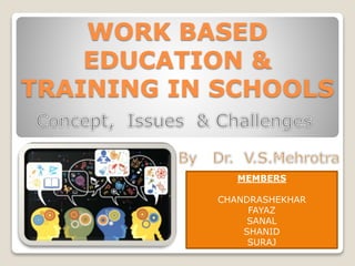 Work based education and training | PPTX