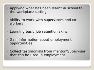 Work based education and training | PPTX