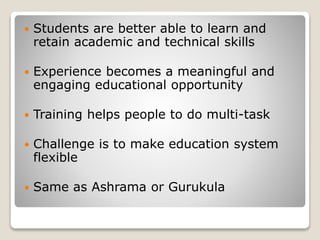 Work based education and training | PPTX