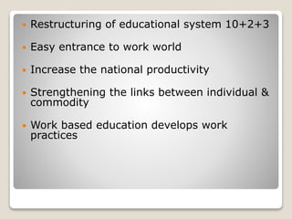 Work based education and training | PPTX