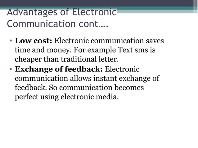 Electronic Communication | PPT | Email | Internet