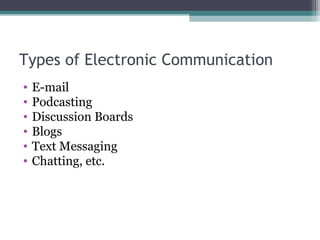 Electronic Communication | PPT
