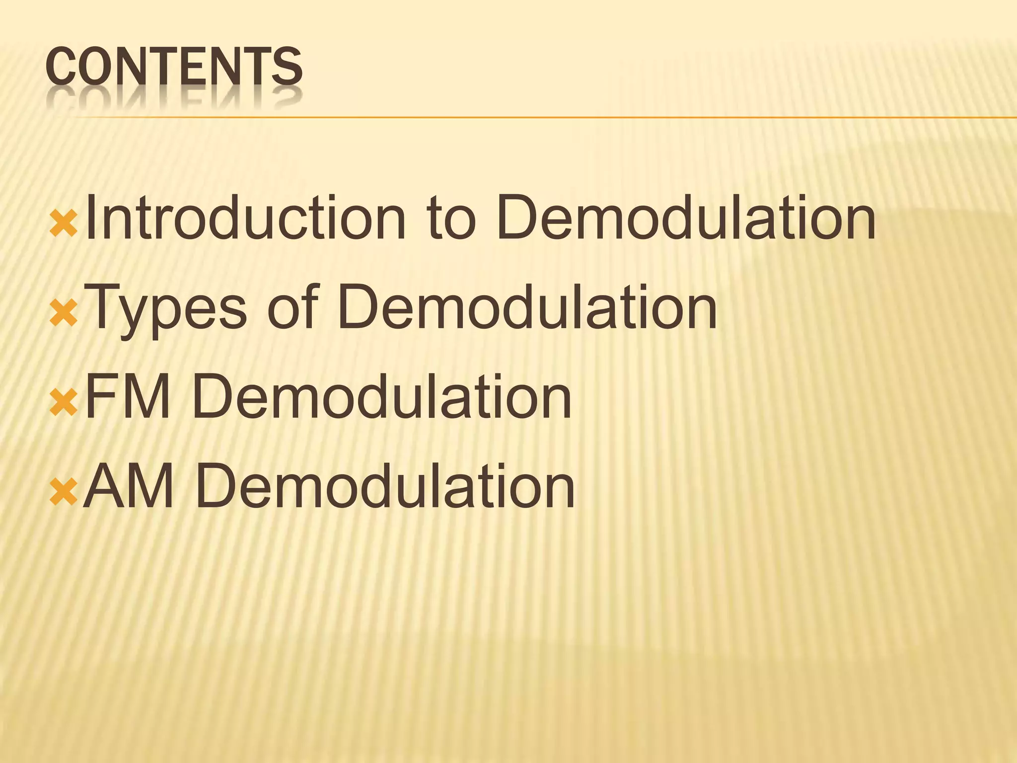 Demodulation Communication Engineering Pptx Digital Audio