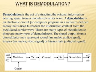 Demodulation (communication engineering) | PPTX