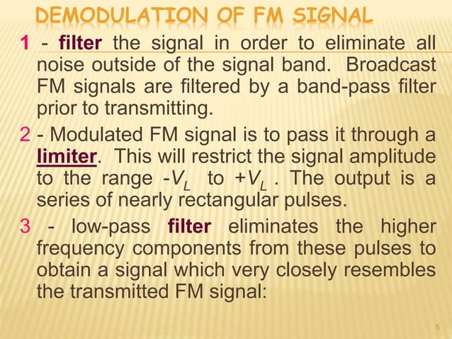 Demodulation Communication Engineering Pptx Digital Audio