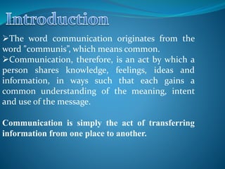 Communication | PPTX