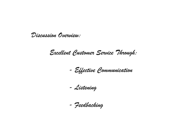 Communication Essentials in Customer Service | PPT