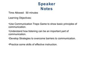 Wood Badge - Communication | PPT