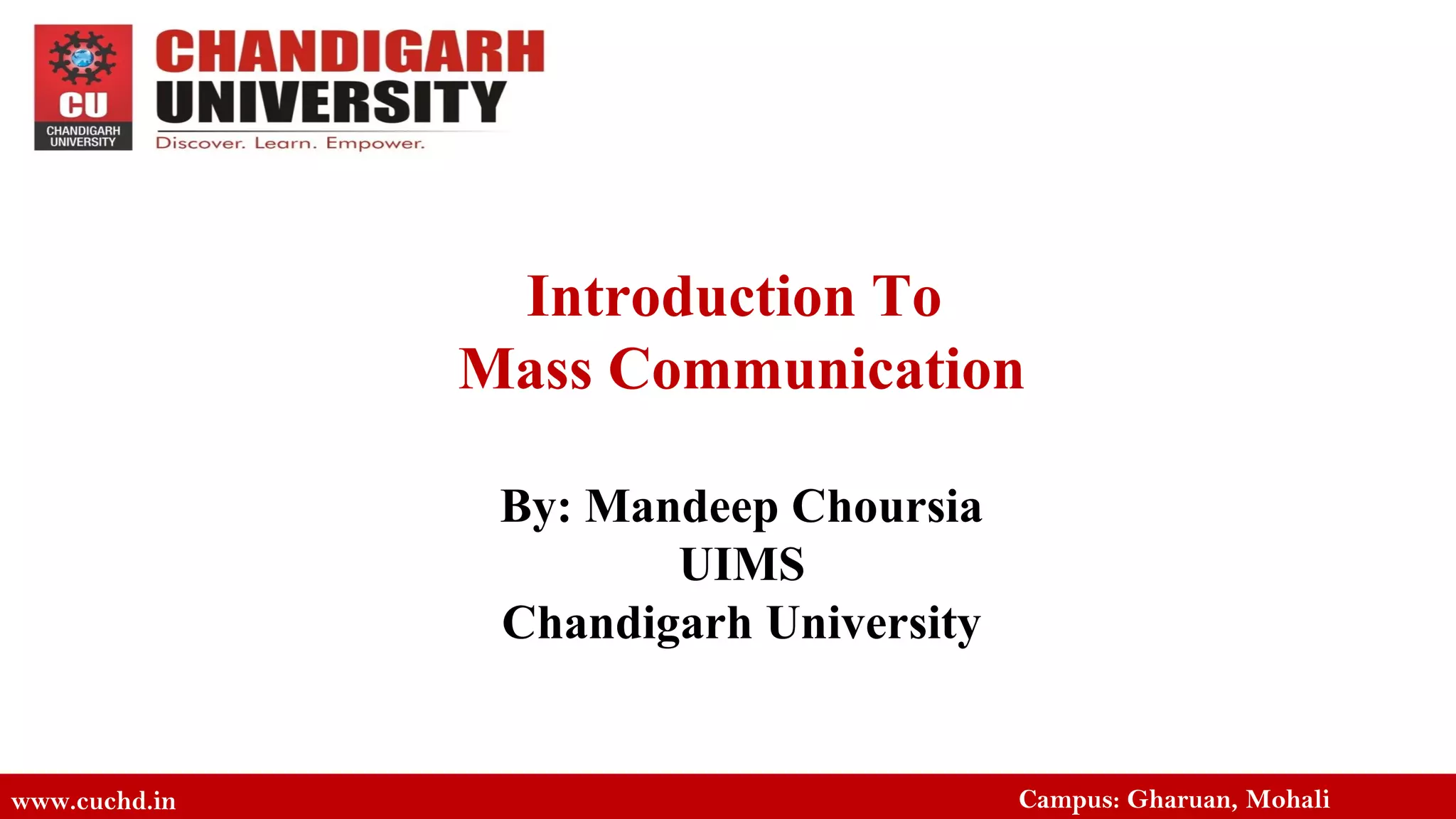 Mass Communication | PPT