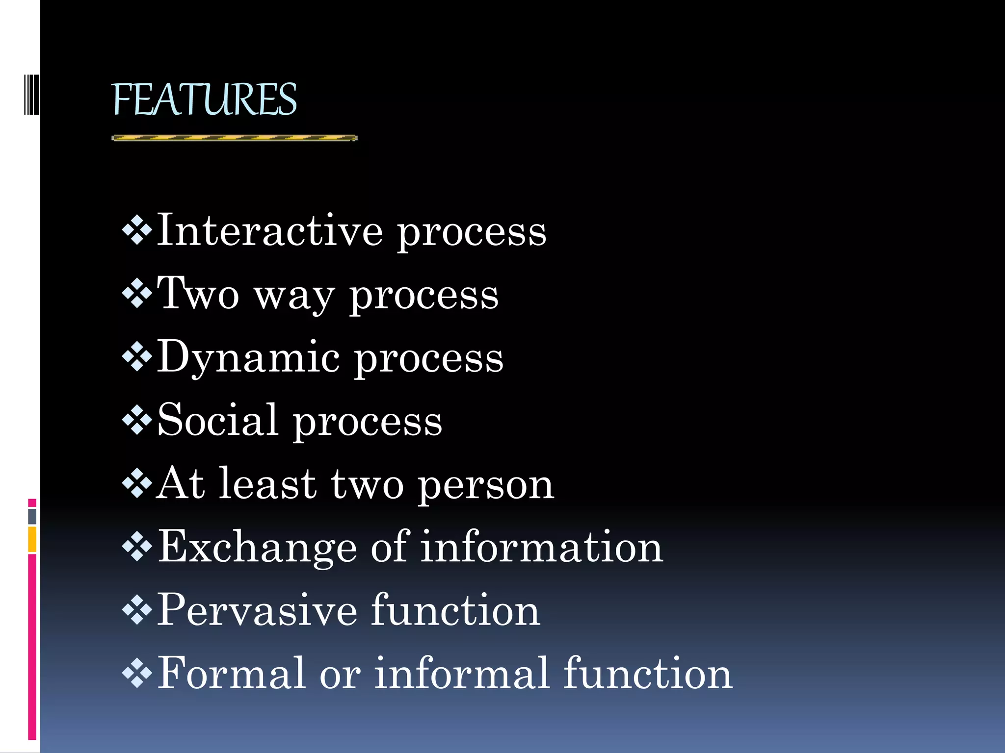 Communication and Process, Features, Barriers, Measures | PPTX