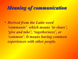 Communication and Instruction | PPT