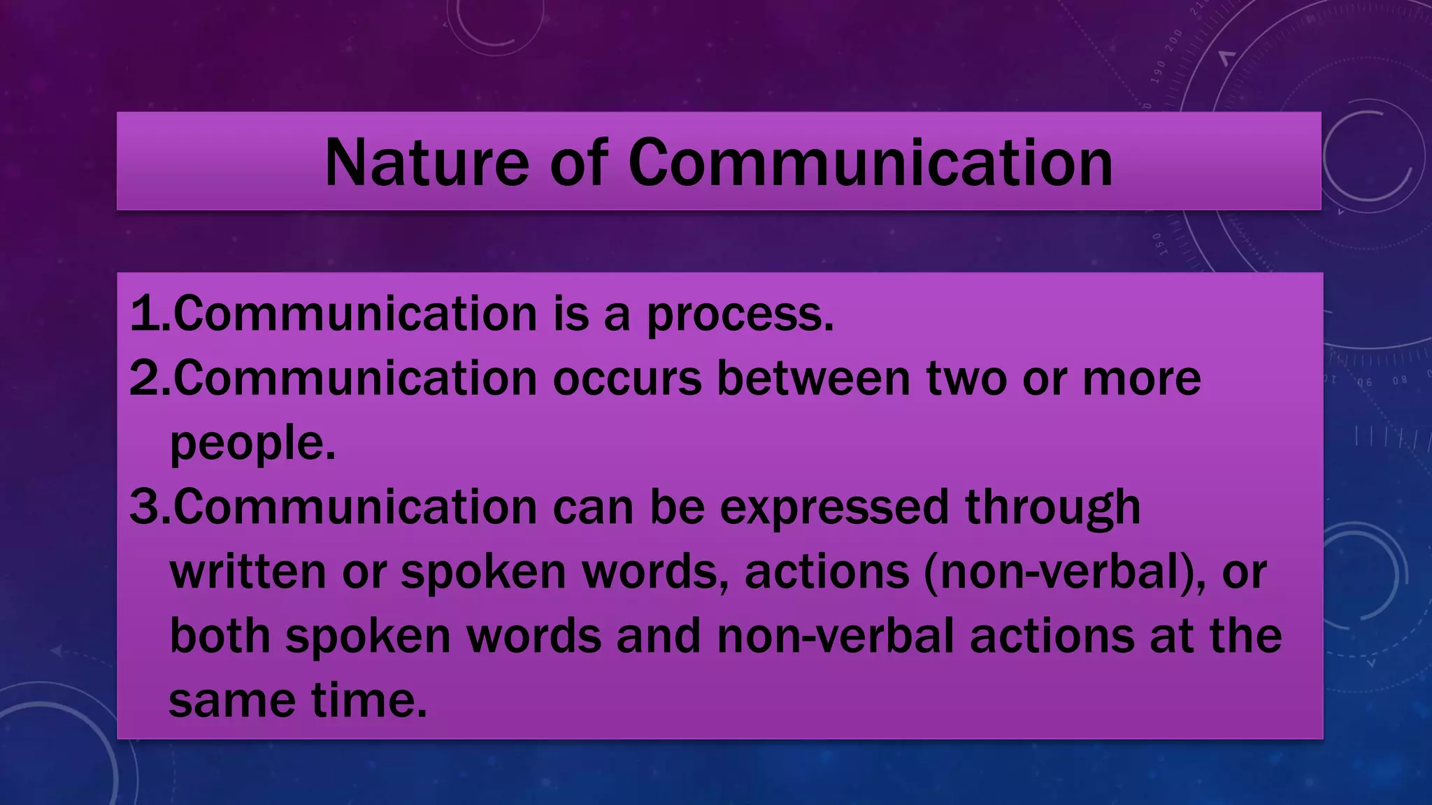 Nature and Elements Of Communication | PPTX