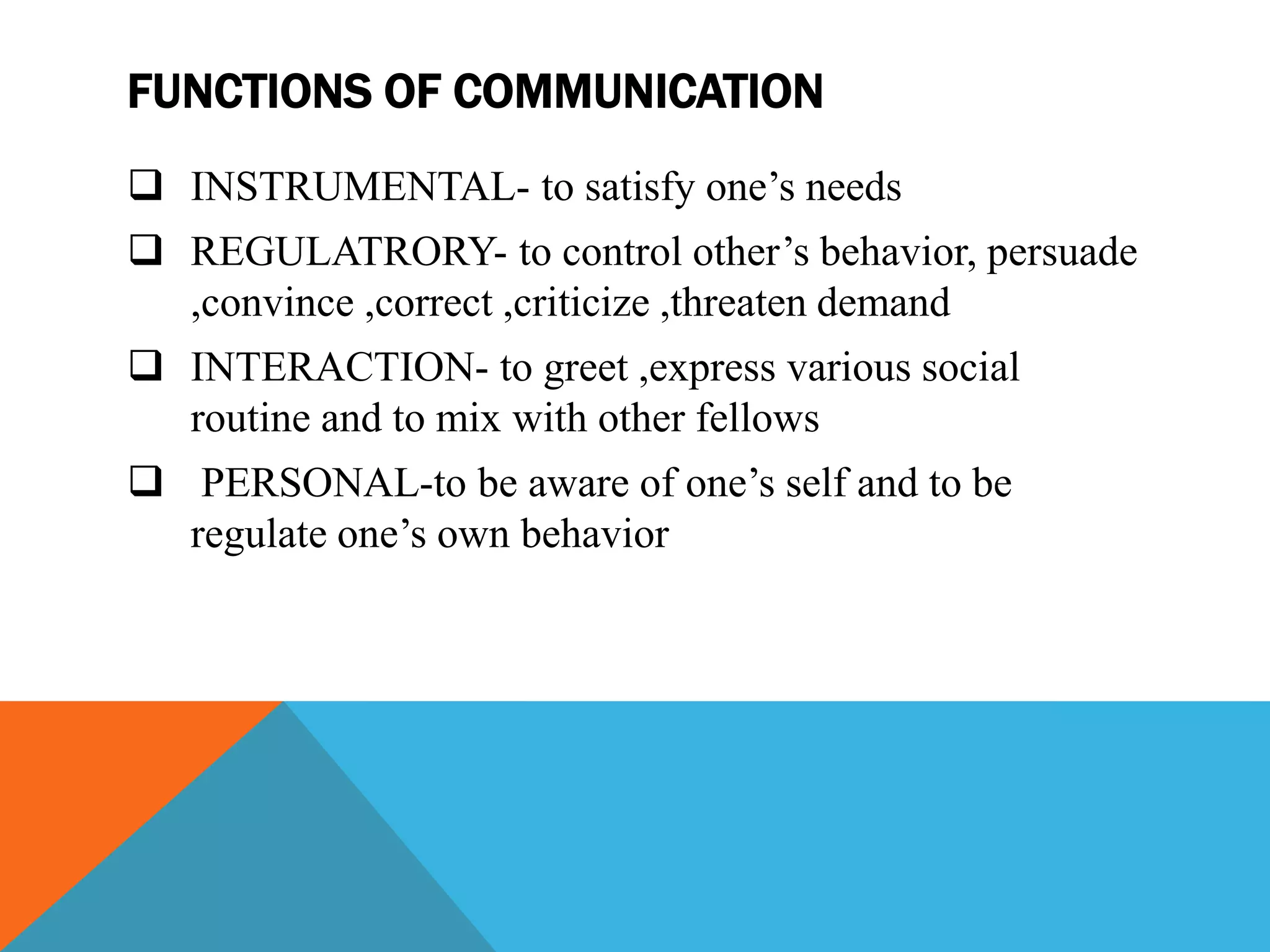 COMMUNICATION- Introduction, definition, elements, types & function | PPT