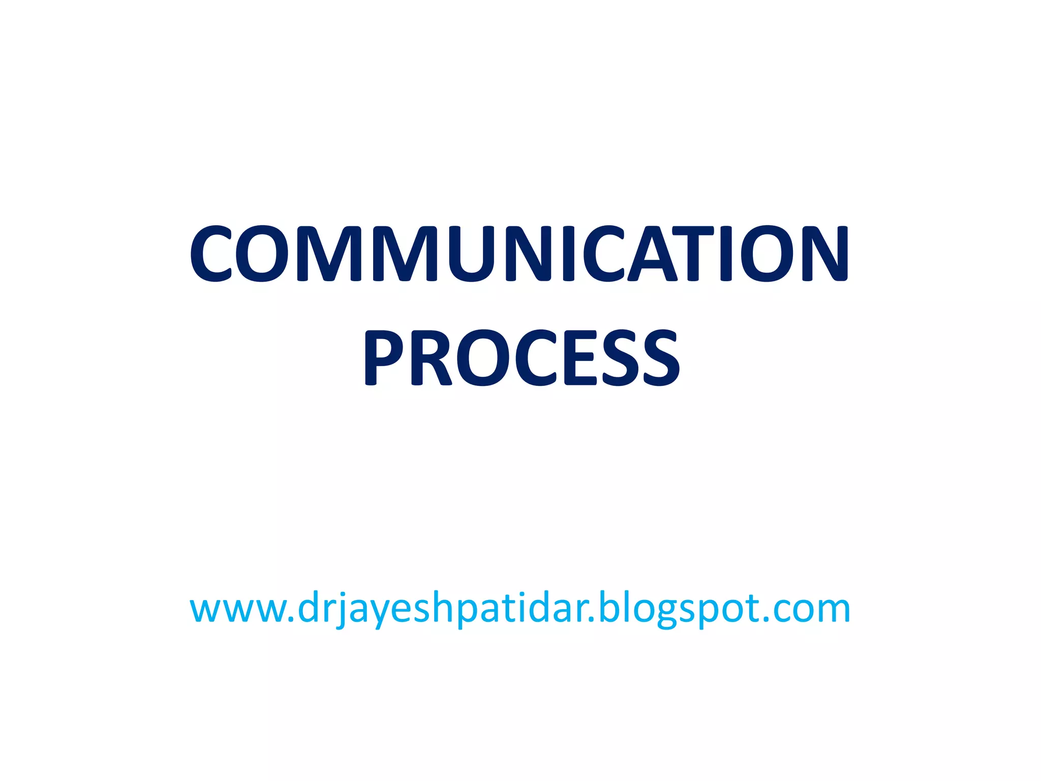 Communication process | PDF