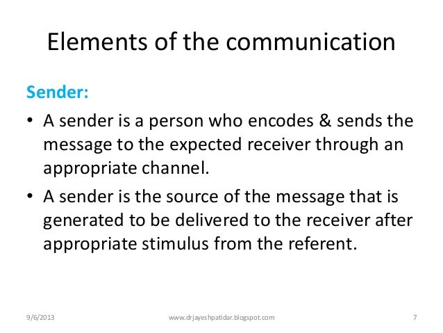 Communication process