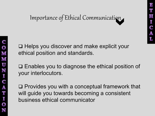 Communication - Ethics and Process | PPT