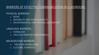 COMMUNICATION PROCESS IN CLASSROOM | PPTX