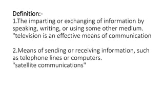 Introduction to Communication | PPTX