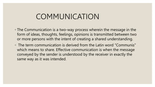 communication.pptx for nursig student to better acheivement | PPTX