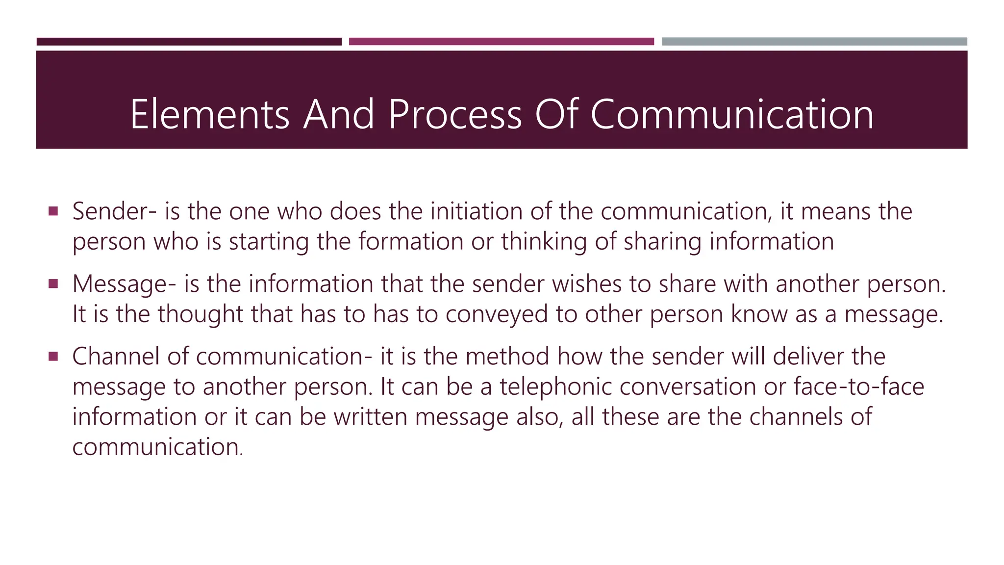 Communication levls and elements of process .pptx