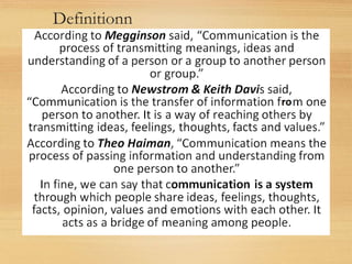 COMMUNICATION, SCOPE OF COMMUNICATION, TYPES | PPTX